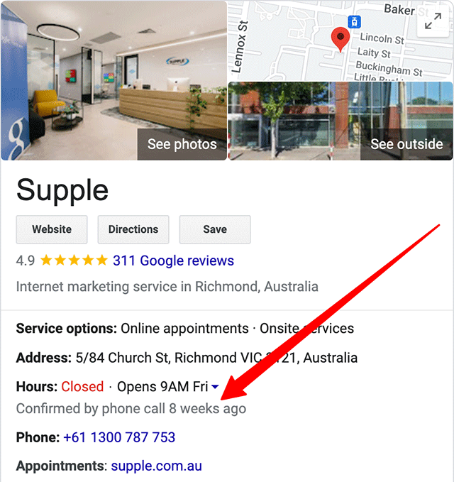 New Confirmed By Phone Label In Google Local Panel Prime One Community
